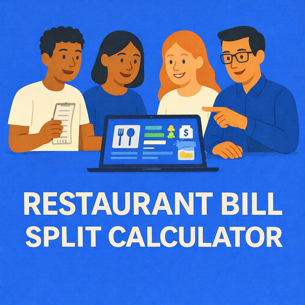 Restaurant Bill Split Calculator - Calculate Dining Bill Shares